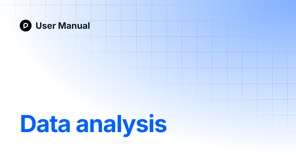 Data analysis | User Manual